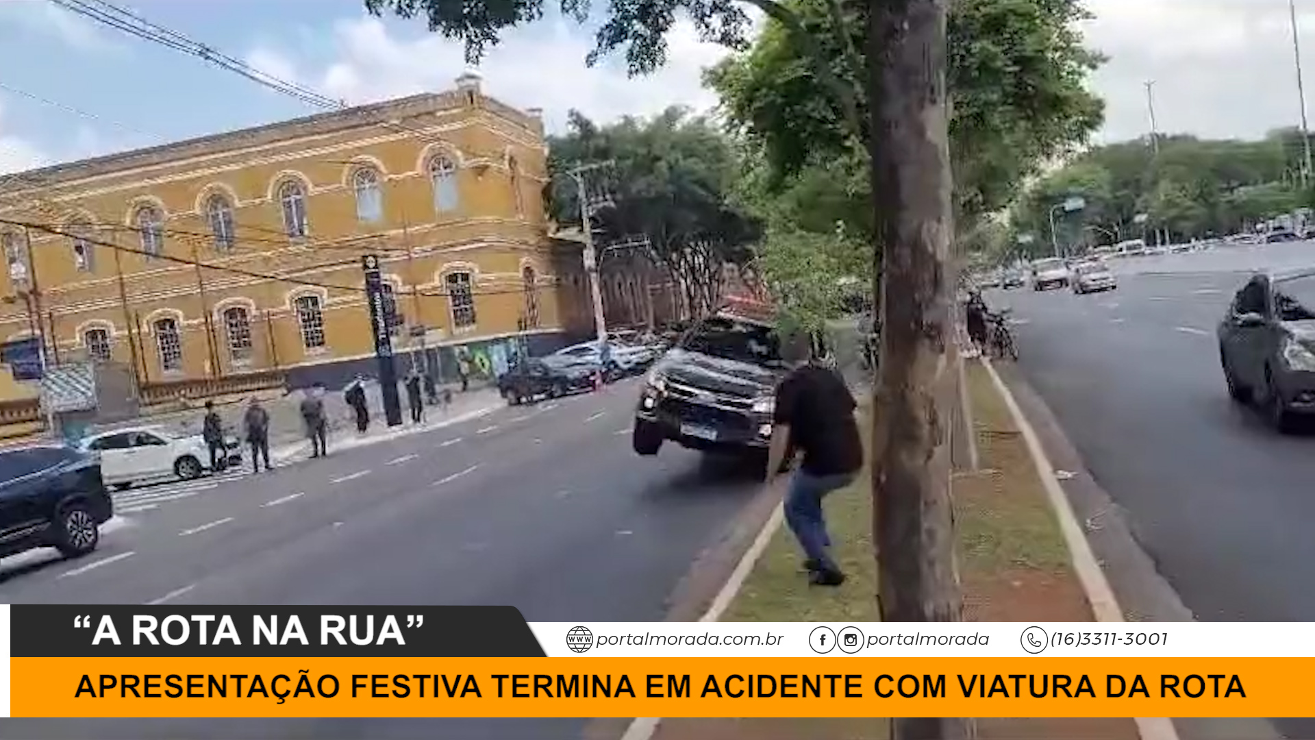 Apresentação festiva termina em acidente com viatura da ROTA - Portal ...